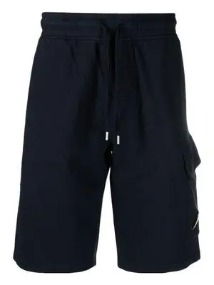 C.P. COMPANY Cargo Fleece Shorts - Black