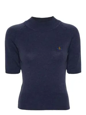 VIVIENNE WESTWOOD Bea Knitted High Neck T-shirt - Black