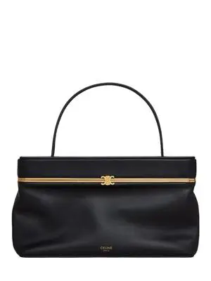 CELINE Celine Rectangle In Supple Calfskin With Gold Trim