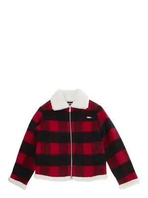 Dsquared2 Logo-lettering Checked Jacket - Black