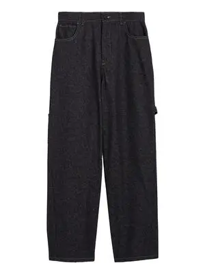 Max Mara Logo Patch Wide-leg Jeans - Blue