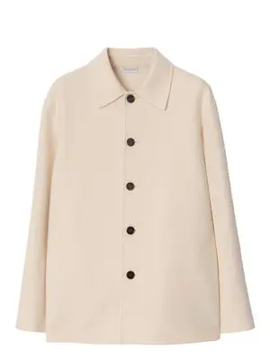 Burberry Single-breasted Wool Jacket - Nude