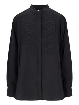 Isabel Marant Étoile Embroidered Long-sleeved Shirt - Black