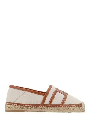 TOD'S Logo Detailed Slip-on Espadrilles - White