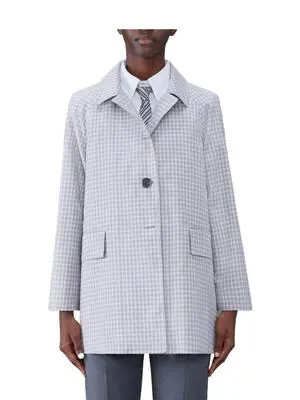 THOM BROWNE Thom Browne Check-Pattern Buttoned Coat