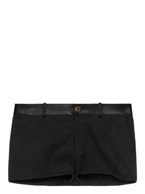 GUCCI Gucci Leather-Trimmed Monogram Shorts