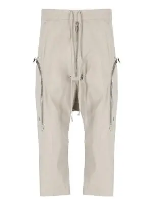 Rick Owens Zip Detailed Drawstring Trousers - Nude