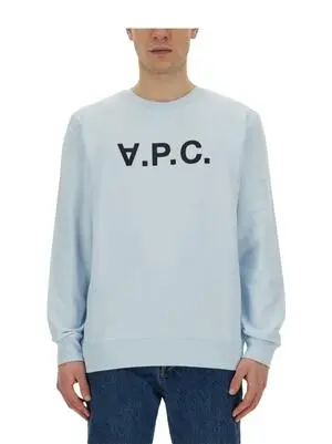A.p.c. Logo Printed Crewneck Sweatshirt - Green
