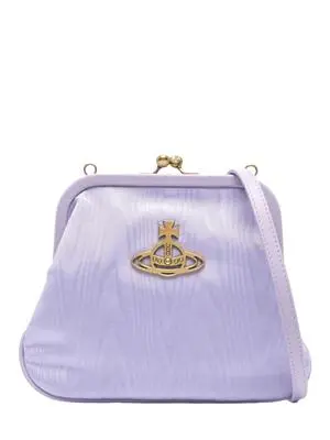 VIVIENNE WESTWOOD Logo Clasp Clutch Bag - Purple