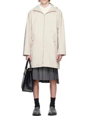 Thom Browne Hooded Cotton Parka - Khaki