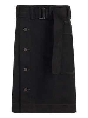 LEMAIRE Lemaire Belted Apron Midi Skirt