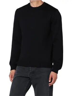 ROBERTO COLLINA Long-sleeved Crewneck Jumper - Black