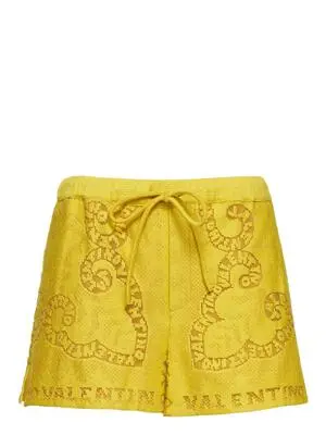VALENTINO Valentino Embroidered Drawstring Shorts