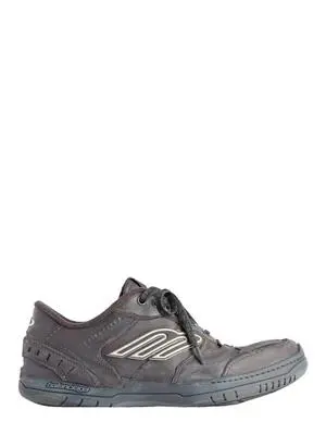 Balenciaga Distressed Calfskin Leather Sneakers - Grey