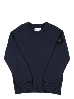 Stone Island Detachable Badge Jumper - Blue