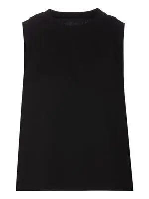 Sacai Pleated Shoulder Cotton T-shirt - Black
