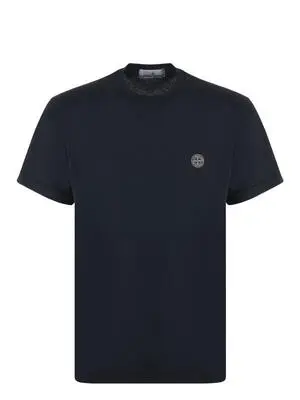 Stone Island Logo Short-sleeved T-shirt - Blue