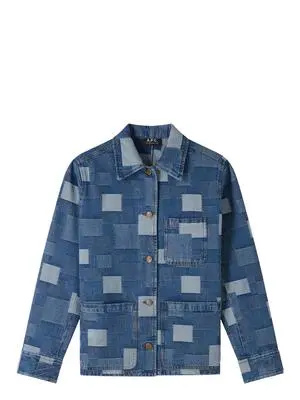 A.p.c. Patchwork Denim Jacket - Blue