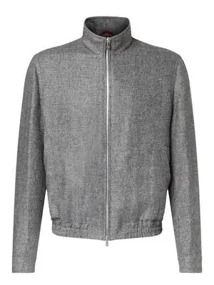 Brunello Cucinelli Silk, Linen, And Wool Jacket - Grey