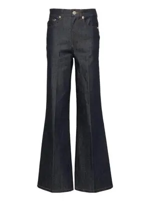 A.P.C. A.P.C. High-Waisted Flared Jeans With Contrast Stitching