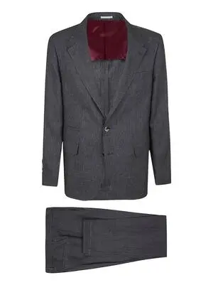 Brunello Cucinelli Single-breasted Suit Set - Black