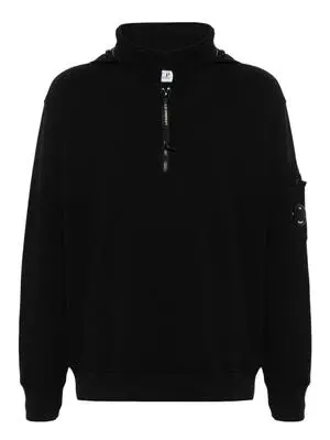 C.P. COMPANY Lens-detail Cotton Zip-up Jacket - Black
