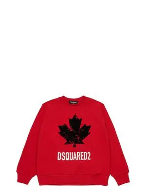 Dsquared2 Crew Neck Long Sleeve Sweatshirt - Red