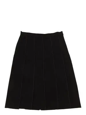 Max Mara Pleated Midi Skirt - Black