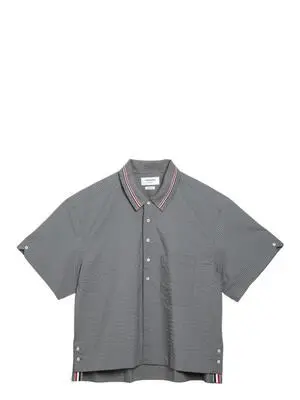 Thom Browne Rwb-stripe Striped Shirt - Medium Gray