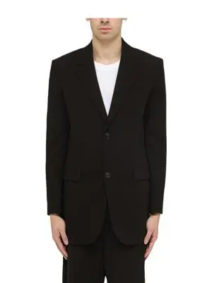 Ami Single Breasted Oversized Jacket - Black