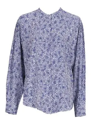 Isabel Marant Étoile Abstract Print Long Sleeve Shirt - Blue