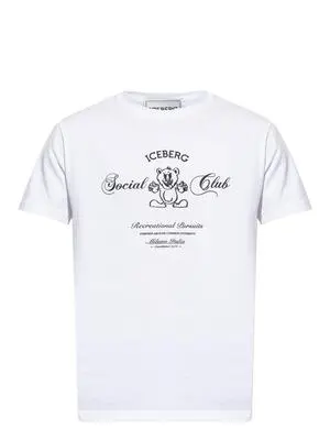 Iceberg Bear Printed Crewneck T-shirt - White