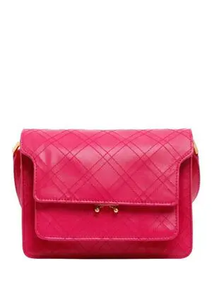 Marni Medium Trunk Logo Crossbody Bag - Red