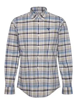 Barbour Logo Detailed Checked Shirt - Gray