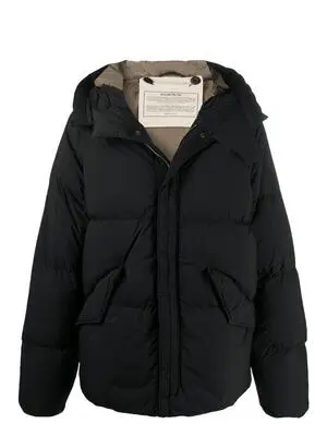 TEN C Hooded Puffer Jacket - Black