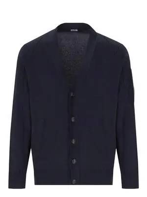 C.P. COMPANY V-neck Cotton Cardigan - Black