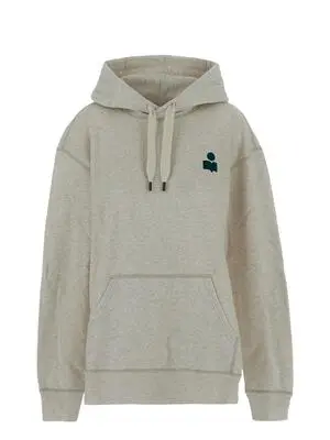 Isabel Marant Étoile Matte Flocked-logo Sweatshirt - Gray