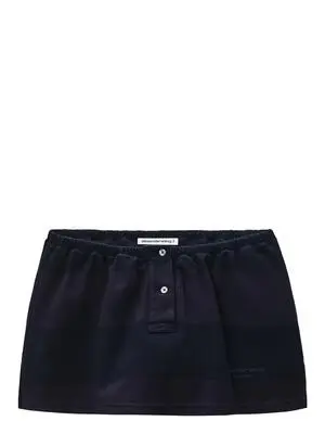 Alexander Wang Striped Miniskirt With Logo Detail - Black