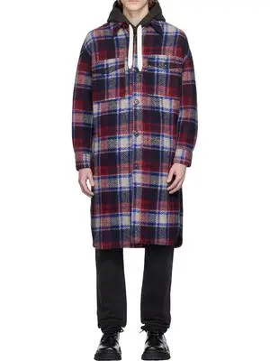 Isabel Marant Étoile Kotajo Checked Long Sleeve Coat - Black