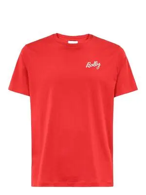 Bally Logo-embroidered T-shirt - Red