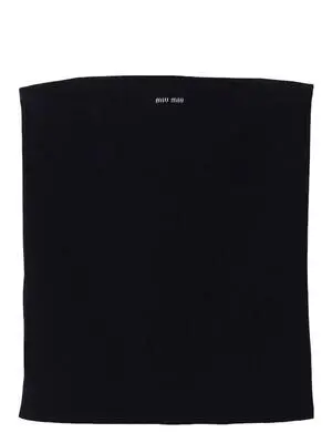 Miu Miu Cotton Knit Tube Top - Navy