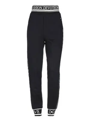 Dolce & Gabbana Elastic Waistband Sweatpants With Logo Detail - Black