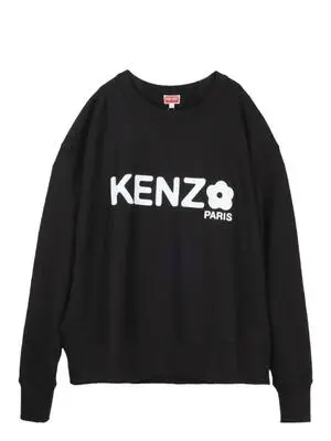 Kenzo Long Sleeve Pullover With Logo - Black