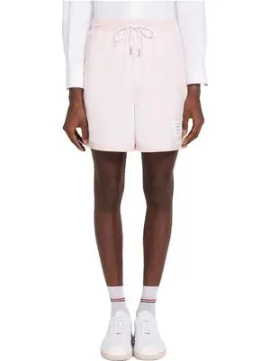 Thom Browne Drawstring Cotton Track Shorts - Medium Gray