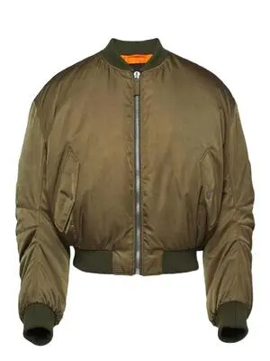 Prada Down Bomber Jacket - Army Green