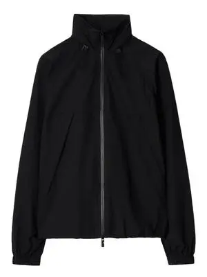 Burberry Hooded Jacket With Equestrian Knight Embroidery - Black