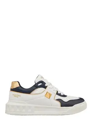 Valentino Garavani One Stud Low-top Lace-up Sneakers - White