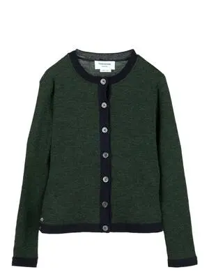 Thom Browne Long Sleeved Buttoned Cardigan - Black