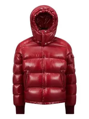 Moncler Maljasset Zip-up Down Jacket - Deep Red