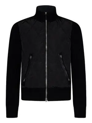 TOM FORD Ribbed-knit Padded Jacket - Black